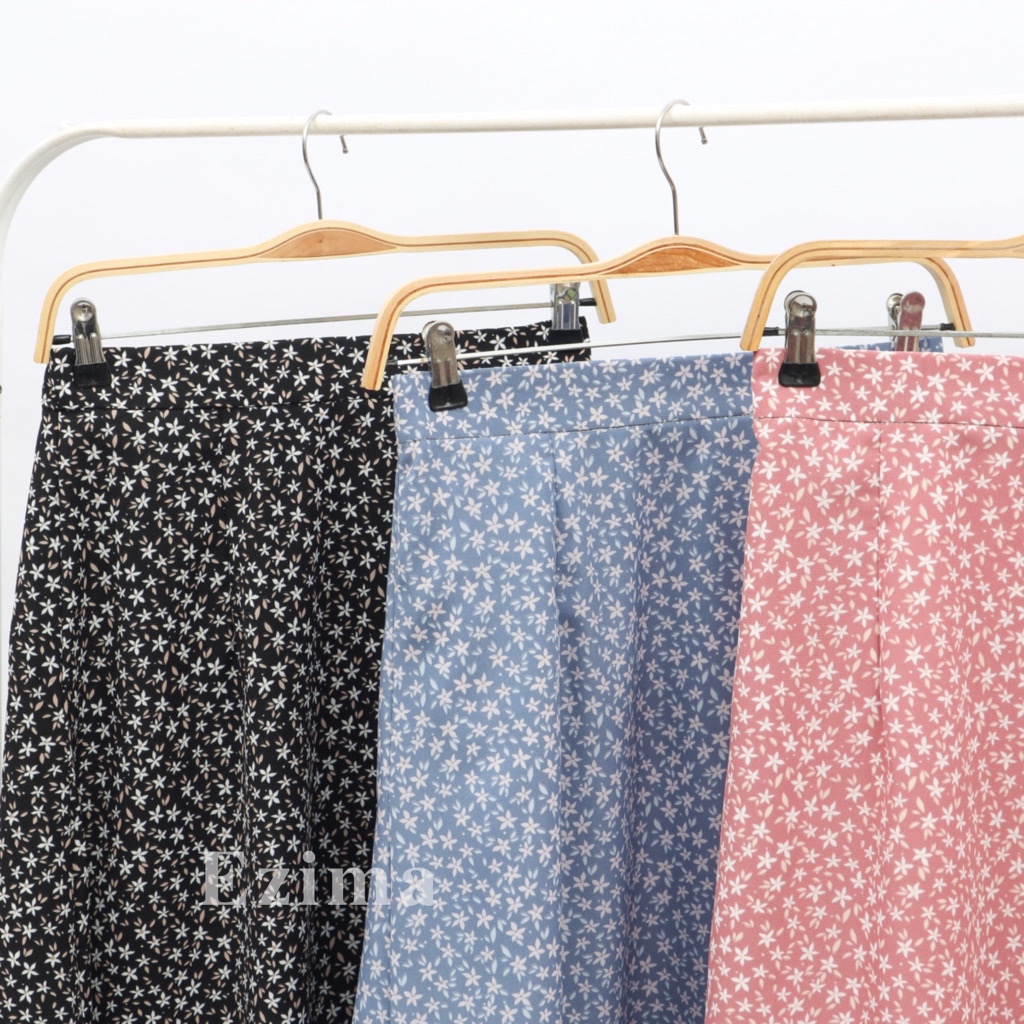 Jual EZIMA - YUNA PATTERN SKIRT skirt korean style panjang A line skirt ...