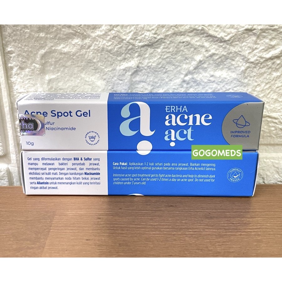 Jual ERHA ACNEACT BHA & SULPHUR ACNE SPOT GEL 10G - OBAT TOTOL JERAWAT ...