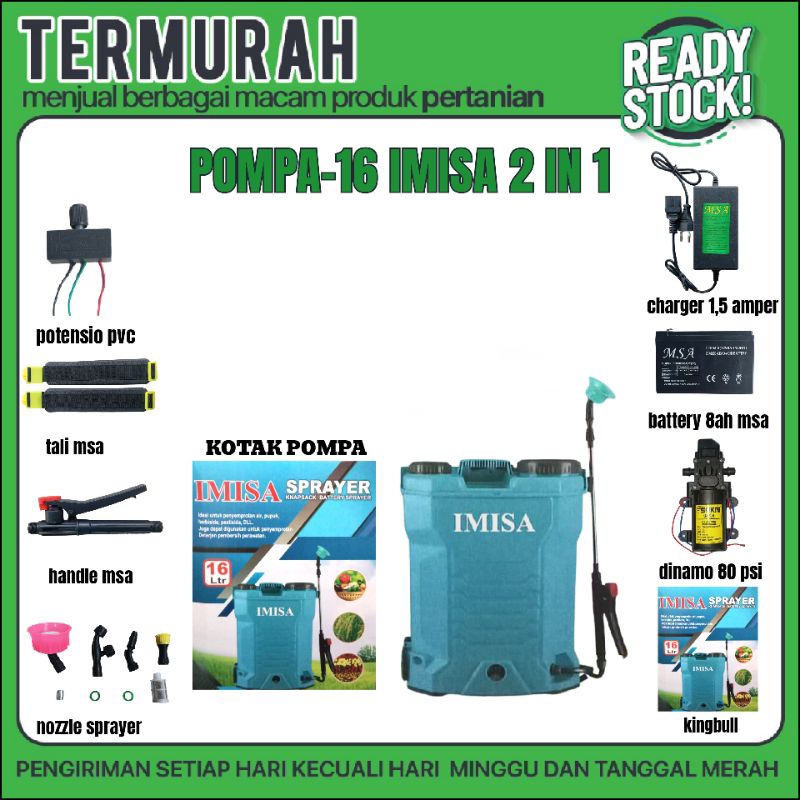 Jual POMPA SPRAYER 16-LITER MSA MANUAL & ELEKTRIK 2 IN 1 BERGARANSI ... Jual POMPA SPRAYER 16-LITER MSA MANUAL & ELEKTRIK 2 IN 1 BERGARANSI ...