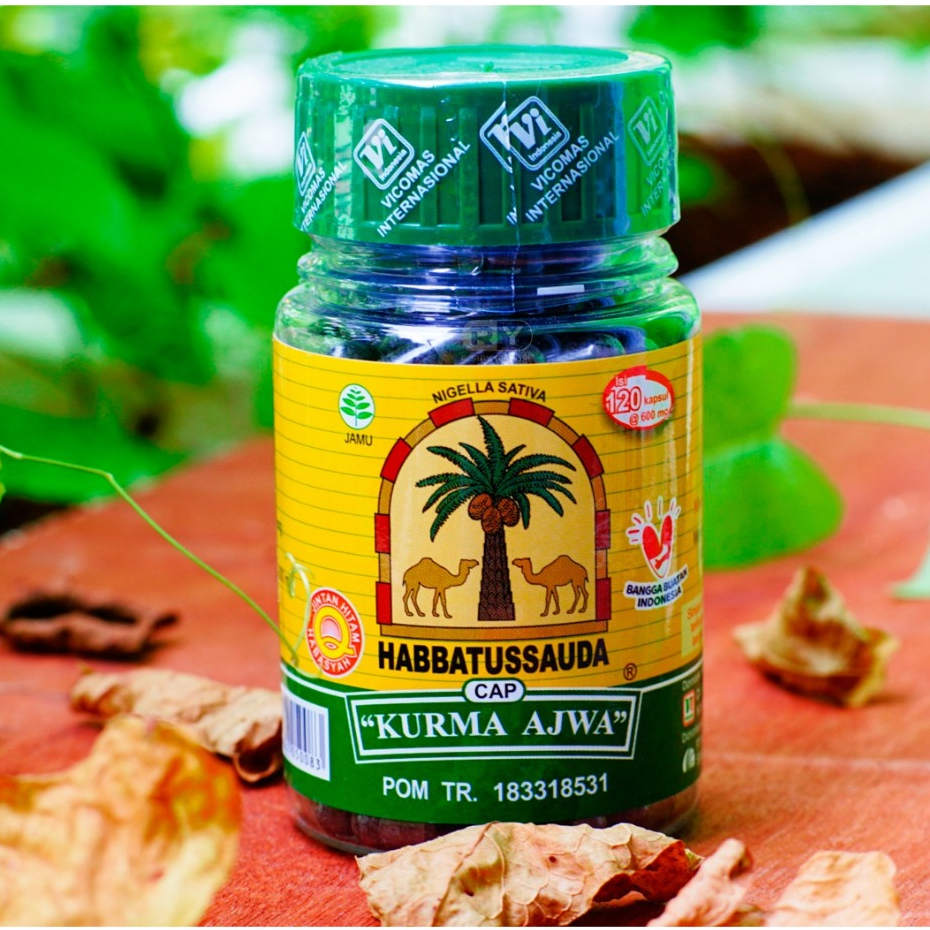 Jual Habbatussauda Cap Kurma Ajwa 120 Kapsul Habatussauda Vicomas ...