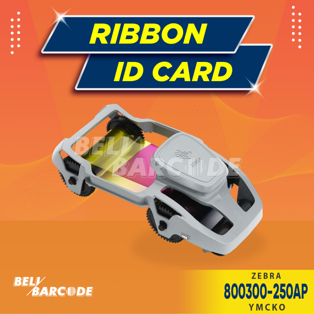 Jual Ribbon 800300-250AP Tinta Printer ID Card Zebra ZC100 ZC300 YMCKO ...