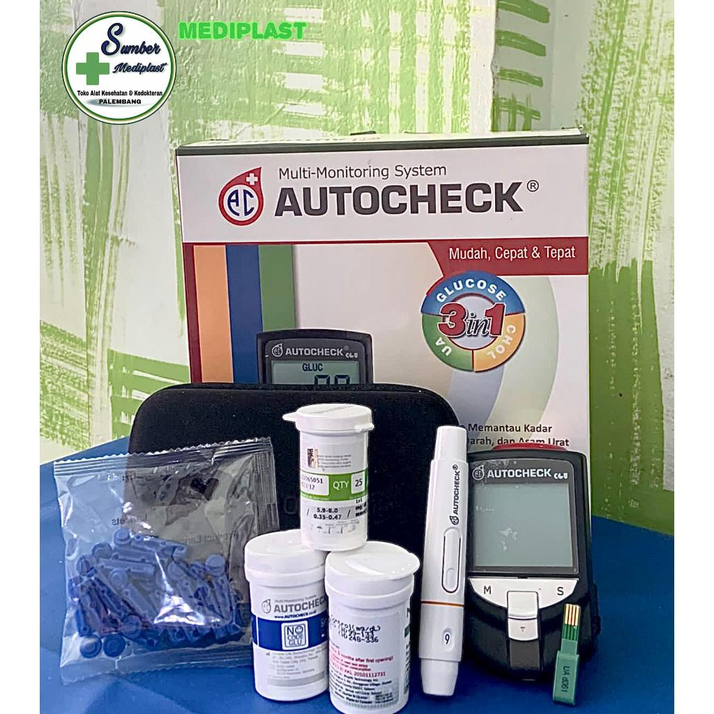 Jual AUTOCHECK GCU 3IN1 / Alat Tes Gula Darah Kolesterol Asam Urat ...