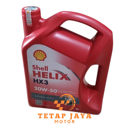 Jual SHELL HELIX HX3 20W50 OLI MOBIL 4 LT LITER | Shopee Indonesia