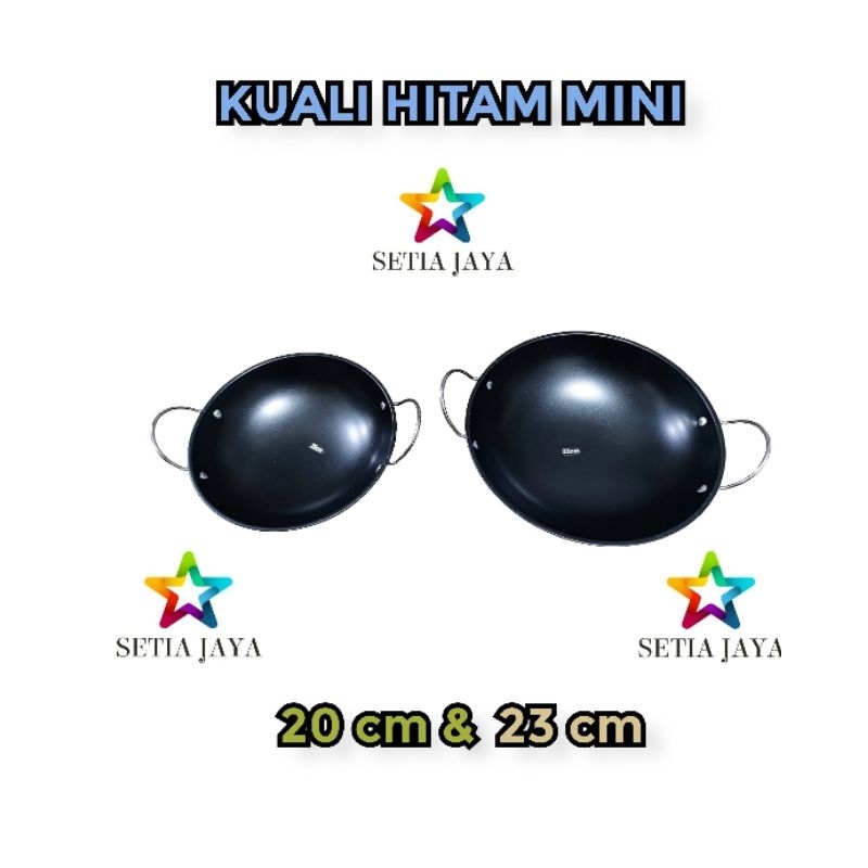 Jual KUALI HITAM MINI / KUALI HITAM ANTI LENGKET MINI UKURAM 20 CM & 23 ...