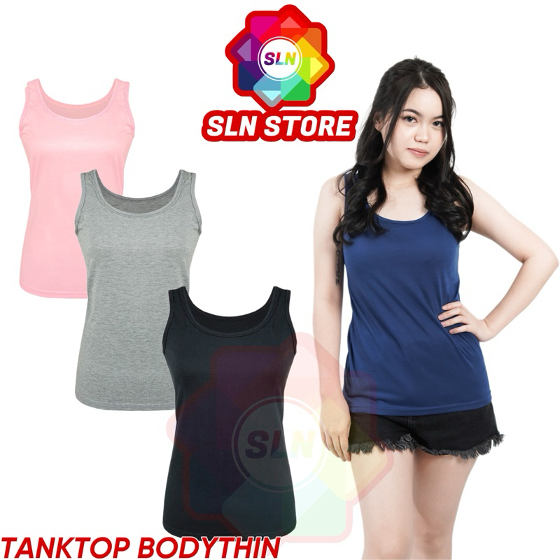 Jual SLN- TANKTOP PREMIUM WANITA / SINGLET TALI BESAR TANGTOP BODYTHIN ...
