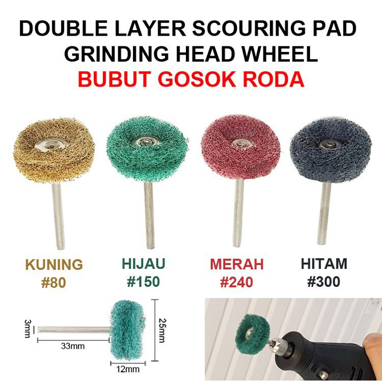Jual WiKu Mata Tuner Scotch Busa Kasar / Scouring Pad 1" inch 25 mm ...