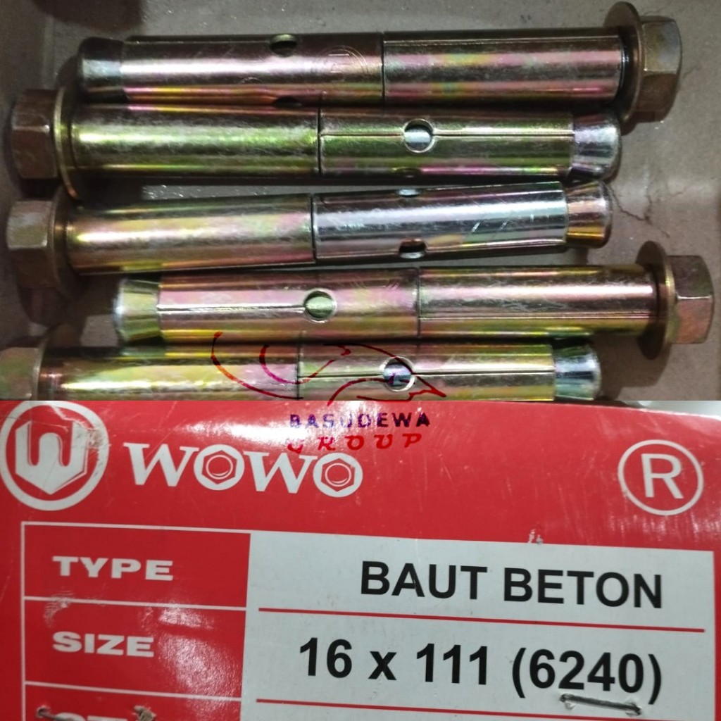 Jual WOWO DYNABOLT 16 x 111 MM BAUT BETON / DINABOLT 16x111MM (6240) | Shopee Indonesia