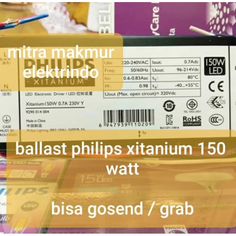 Jual ballast / trafo philips xitanium 150 W led 0.75 led electronic ...