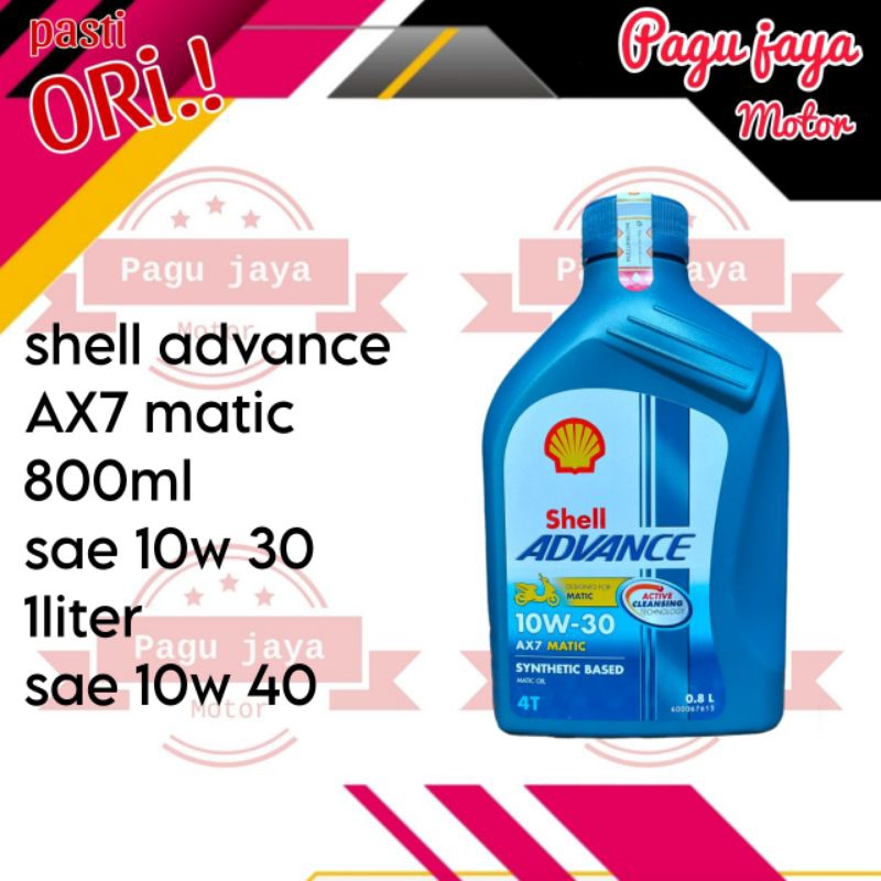 Jual SHELL AX7 MATIC 10W 40 1 LITER OLI MESIN MOTOR MATIC (ORIGINAL) | Shopee Indonesia