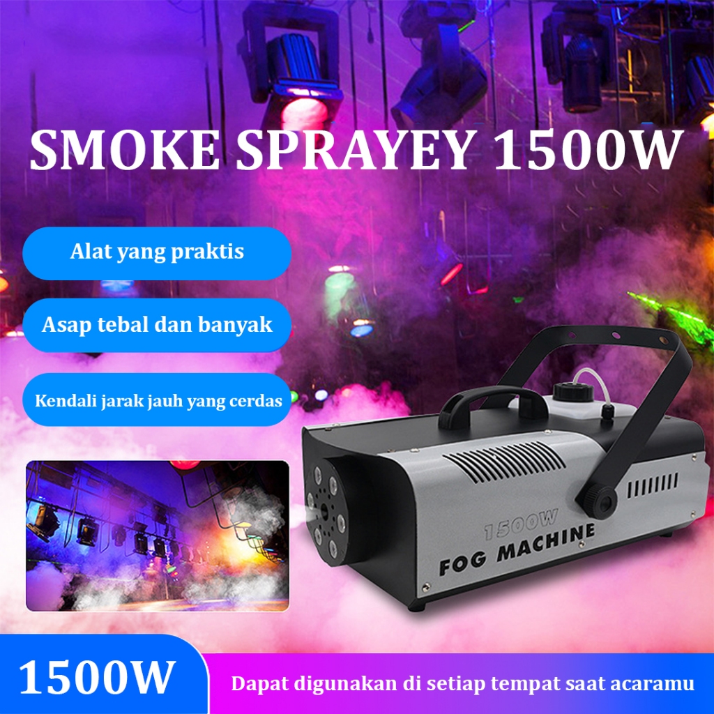 Jual Mesin Asap Smoke Spayer 1500 Watt Fog Machine Fogging | Shopee ...