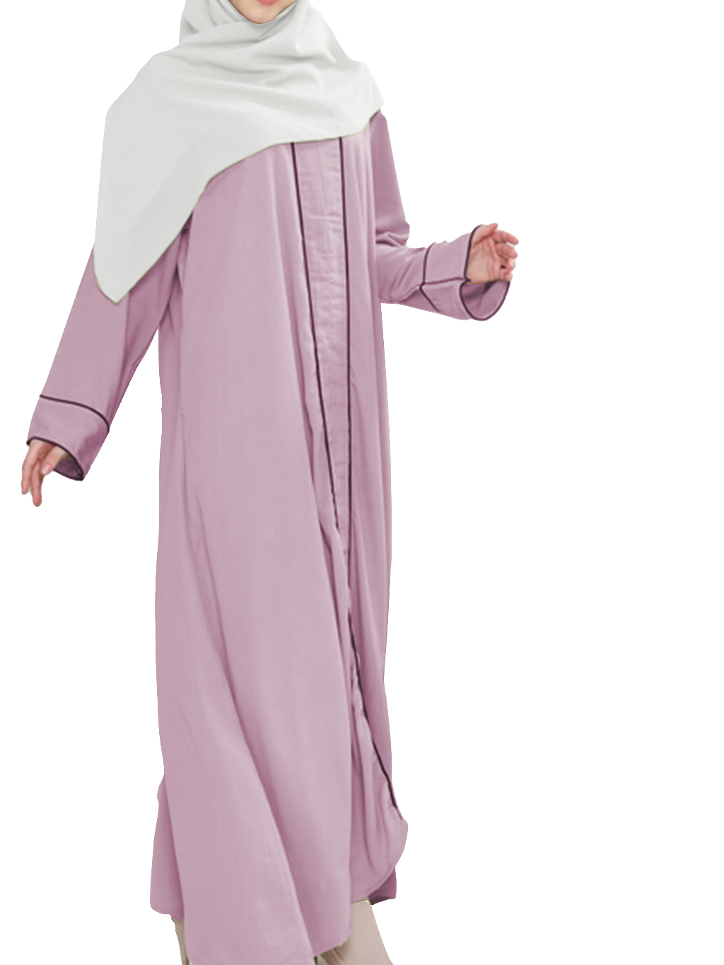 Jual Gamis Putih Polos Pengajian Kekinian Remaja pesta Size S M L XL ...