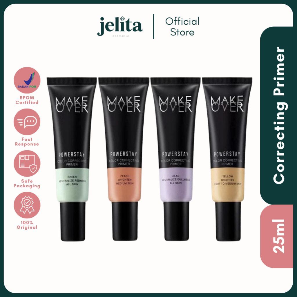 Jual Jelita Cosmetics - Makeover Powerstay Color Correcting Primer | Shopee Indonesia