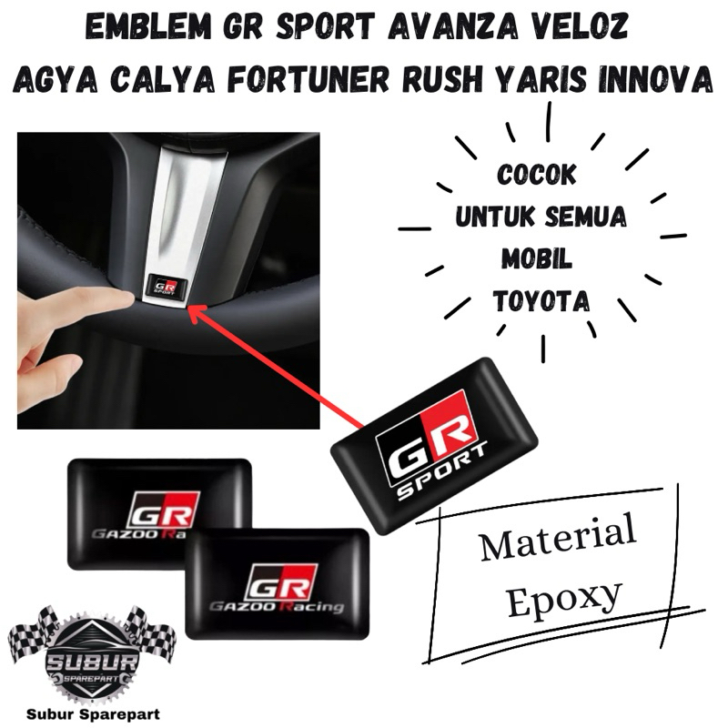 Jual Emblem GR Sport Avanza Veloz Agya Calya Fortuner Innova Yaris ...