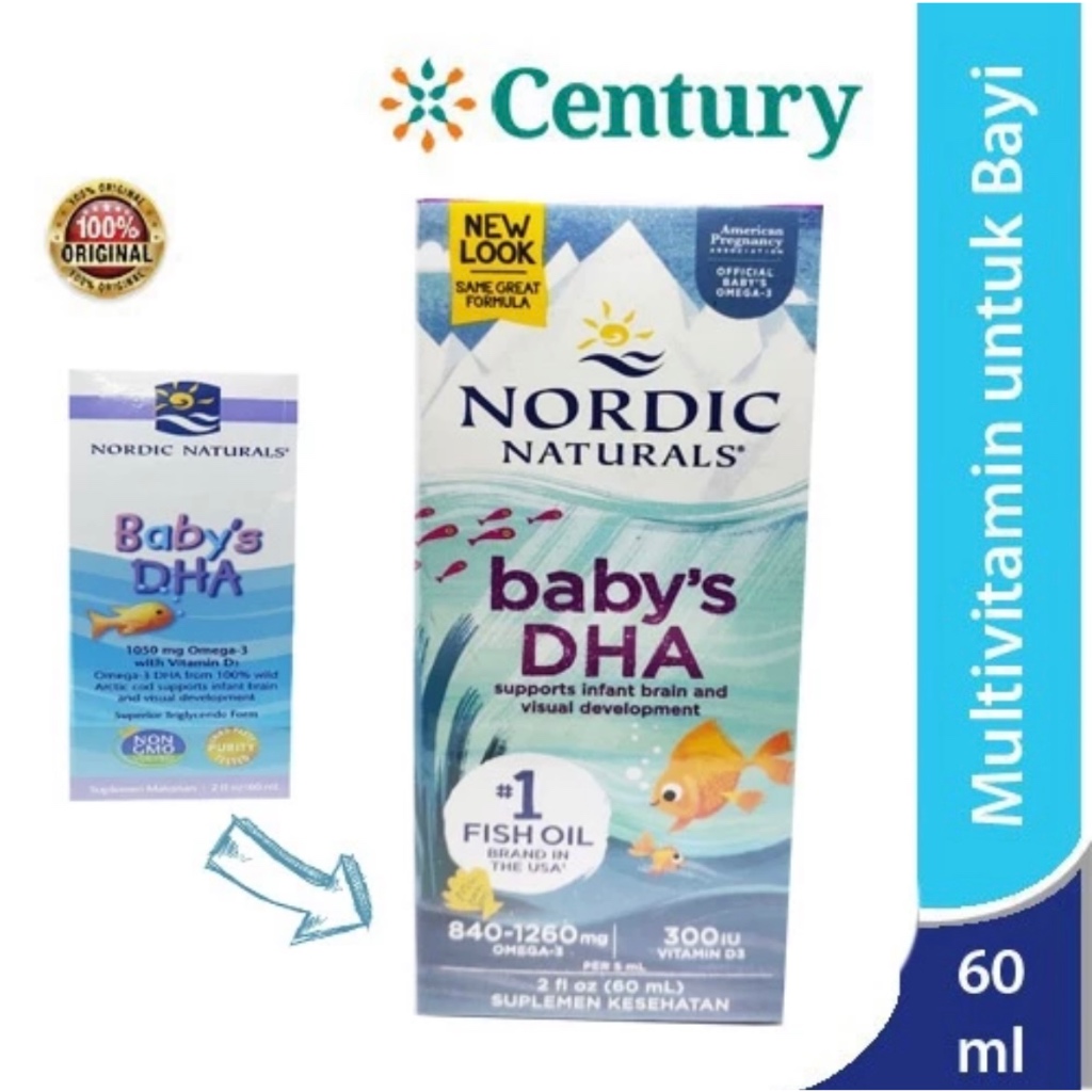 Jual Nordic Baby's DHA 60ml/EPA/Suplemen Otak/Daya Tahan Tubuh/Bayi dan ...