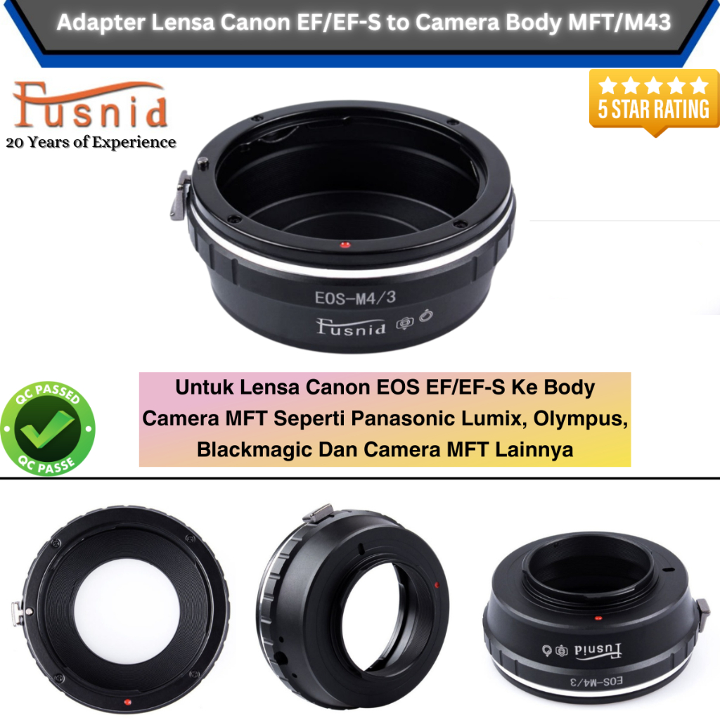Jual ADAPTER Lensa Canon EOS EF To Camera MFT M43 M4/3 Micro Olympus ...