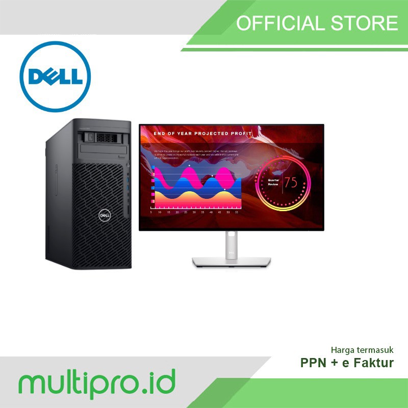 Jual Dell Precision 5860 Tower Base Include Dell UltraSharp 24 Monitor ...