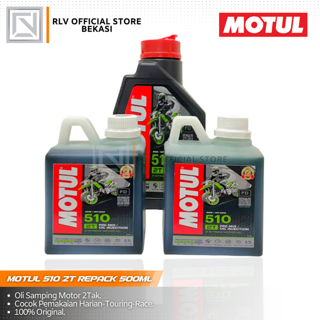 Jual Motul 510 Oli Samping Motor 2 TAK Motul510 2T Technosynthese Repack 500ml | Shopee Indonesia