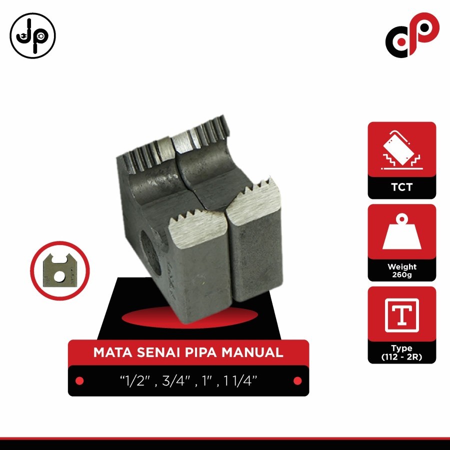 Jual Mata Senai Pipa Manual 1/2", 3/4" ,1" , 1 1/4" | Ratchet Screw Die ...