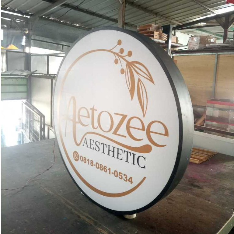 Jual Neon box bulat diameter 120cm - 2 sisi | Shopee Indonesia