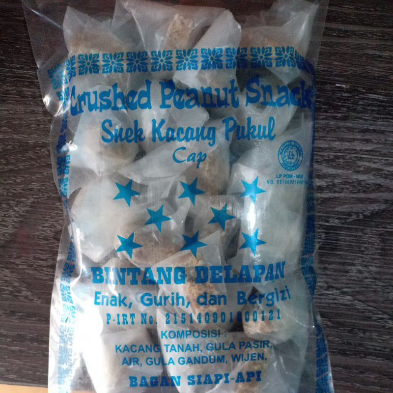 Jual Snack Snek Kacang Pukul Bintang Delapan isi 20pcs khas Bagan ...