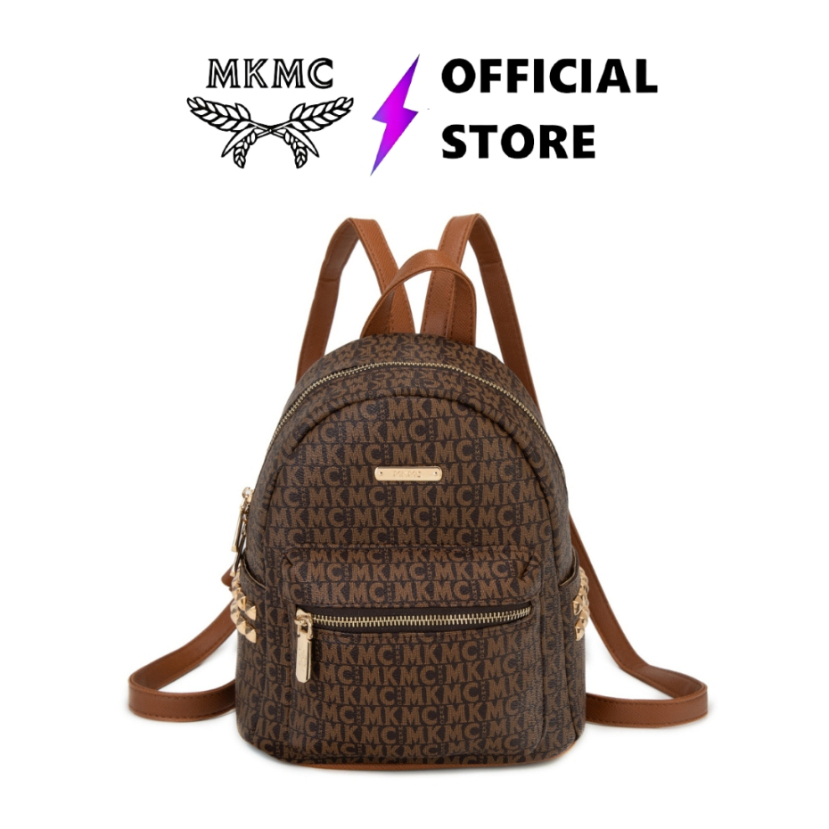 Jual MKMC Tas Ransel Wanita Kulit Import Medium Tas Gendong Resleting ...