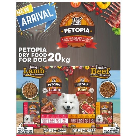 Jual Petopia Dryfood 1 Kg - Petopia Dog Food - Petopia Makanan Anjing ...