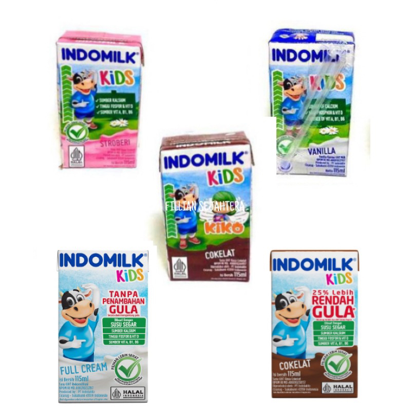 Jual Susu Indomilk UHT Kids 115ml Rasa Lengkap 1 Dus (40pcs) Susu Indomilk Anak 115ml 5 Varian ...