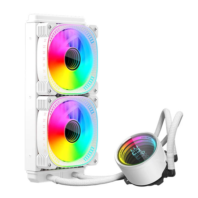 Jual COOLMOON T240 CPU RADIATOR ARGB WATER COOLING WITH TEMPERATURE DISPLAY FOR CPU COOLING ...
