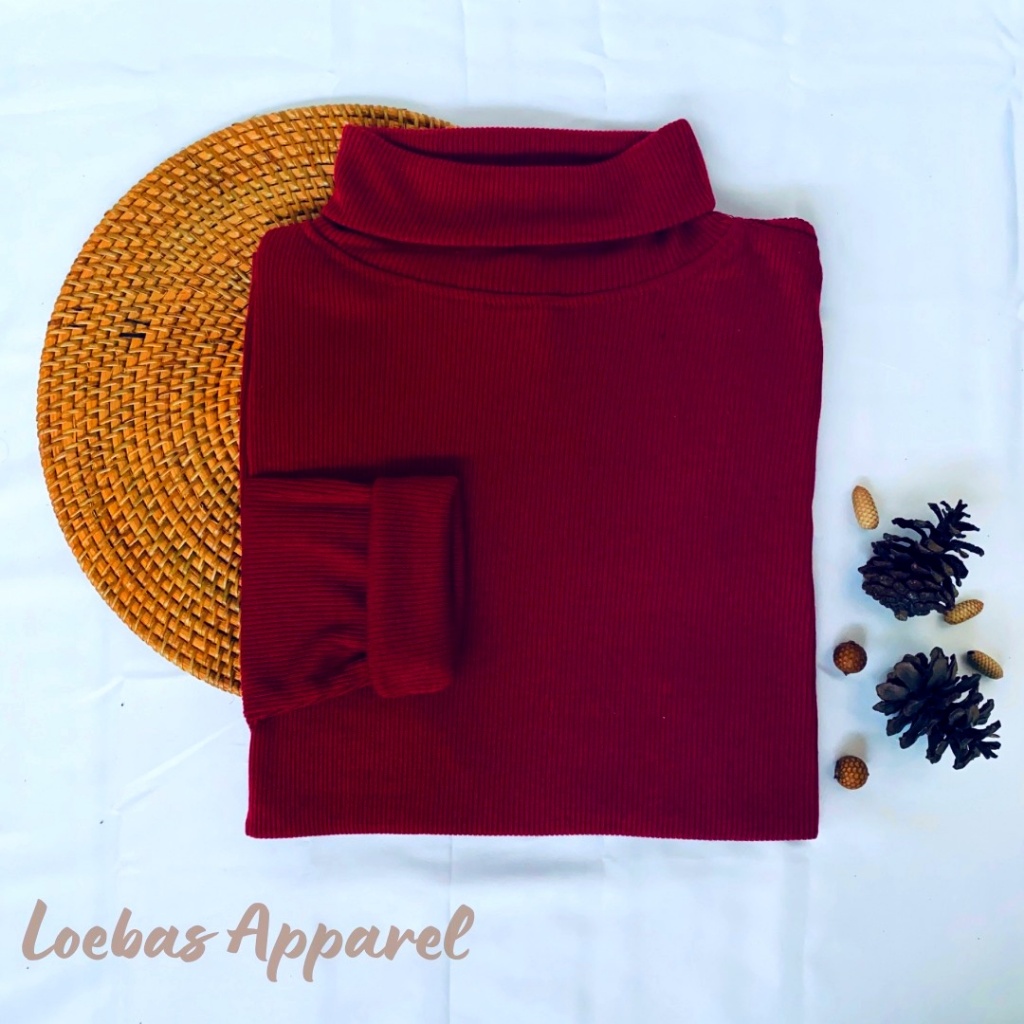 Jual Kaos Turtleneck Pria Lengan Panjang Turtle neck Korean Style Leher ...