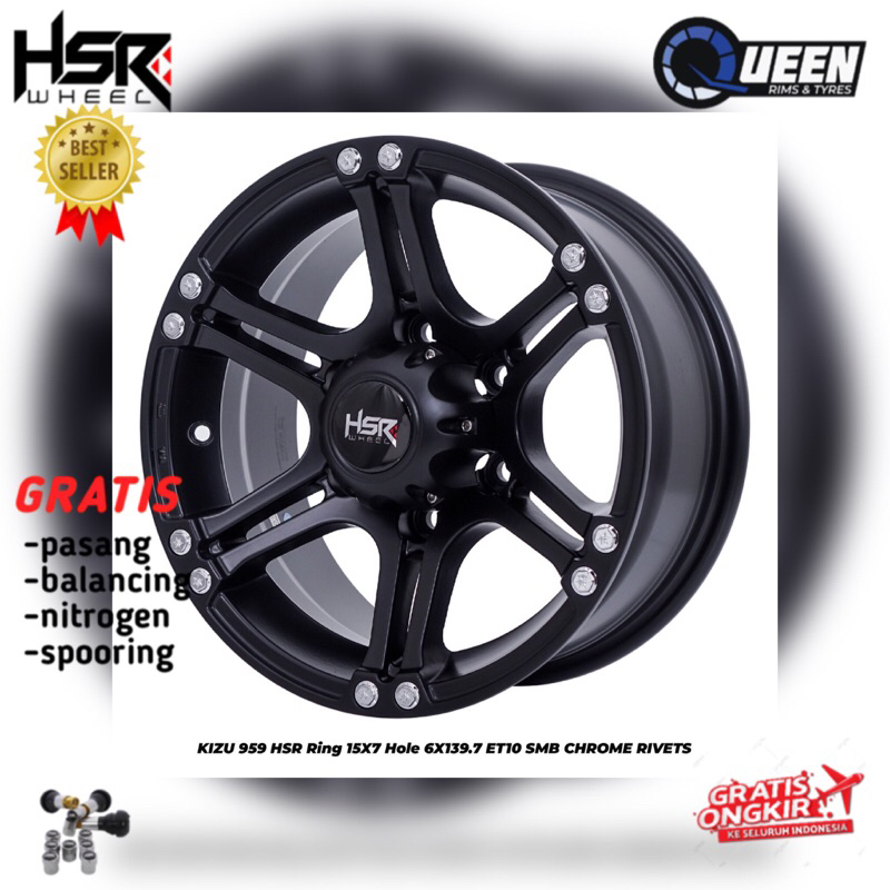 Jual VELG RACING SEMI OFFROAD R15 HSR KIZU untuk mobil pajero, fortuner ...