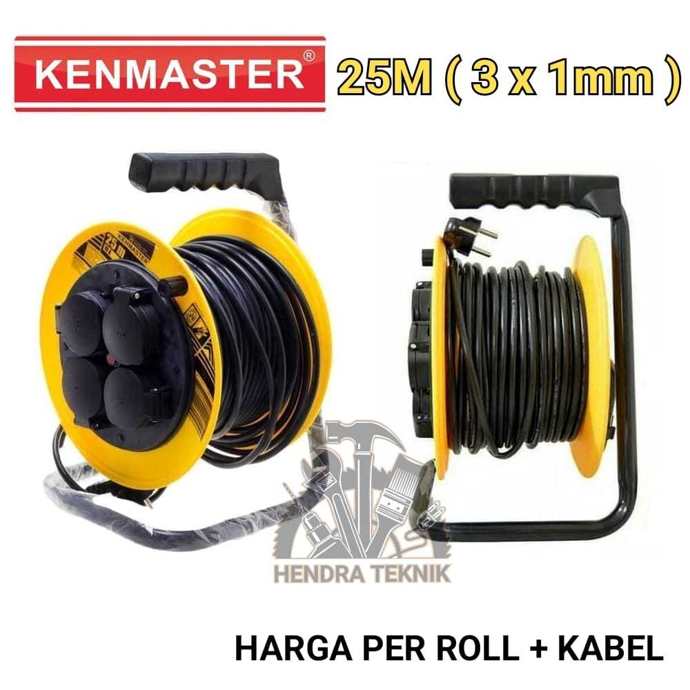Jual KABEL ROL SNI 25 METER 4 LUBANG GULUNGAN KABEL STOP KONTAK LISTRIK ...