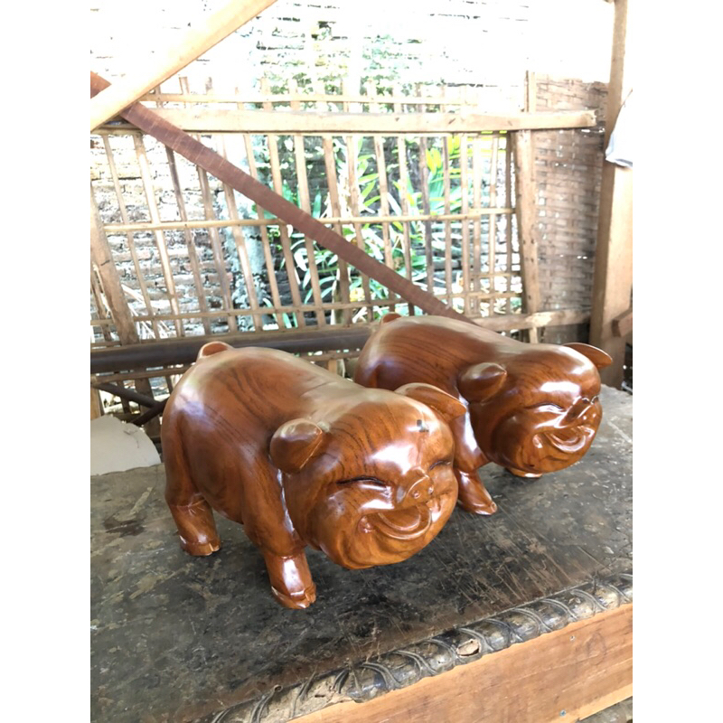 Jual Patung Babi Kayu Jati | Shopee Indonesia