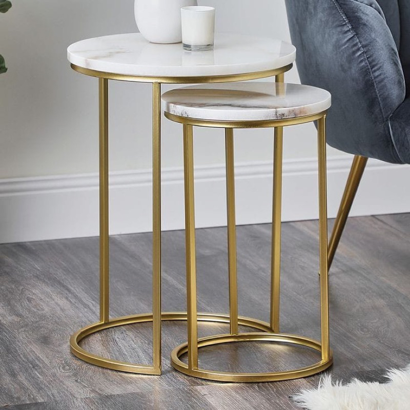Jual meja side table meja pojok meja sudut marmer meja nesting marmer ...