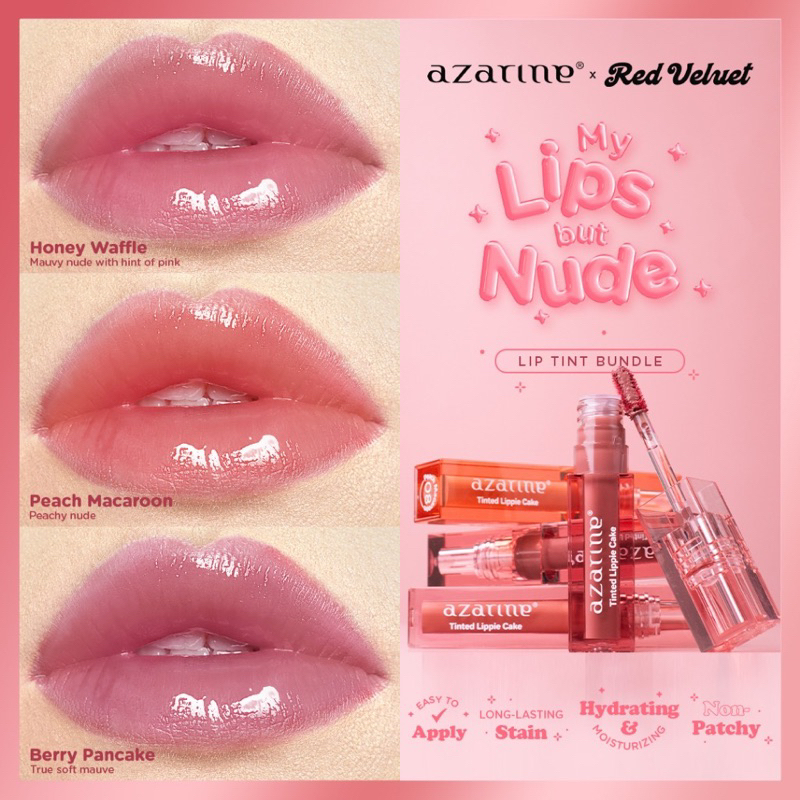 Jual [Azarine x Red Velvet] Tinted Lippie Cake Lip Tint 2.9ml | Shopee ...