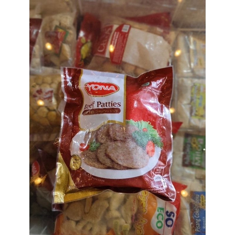 Jual YONA Beef Patties 500g Patties Daging Sapi isi 10 | Shopee Indonesia