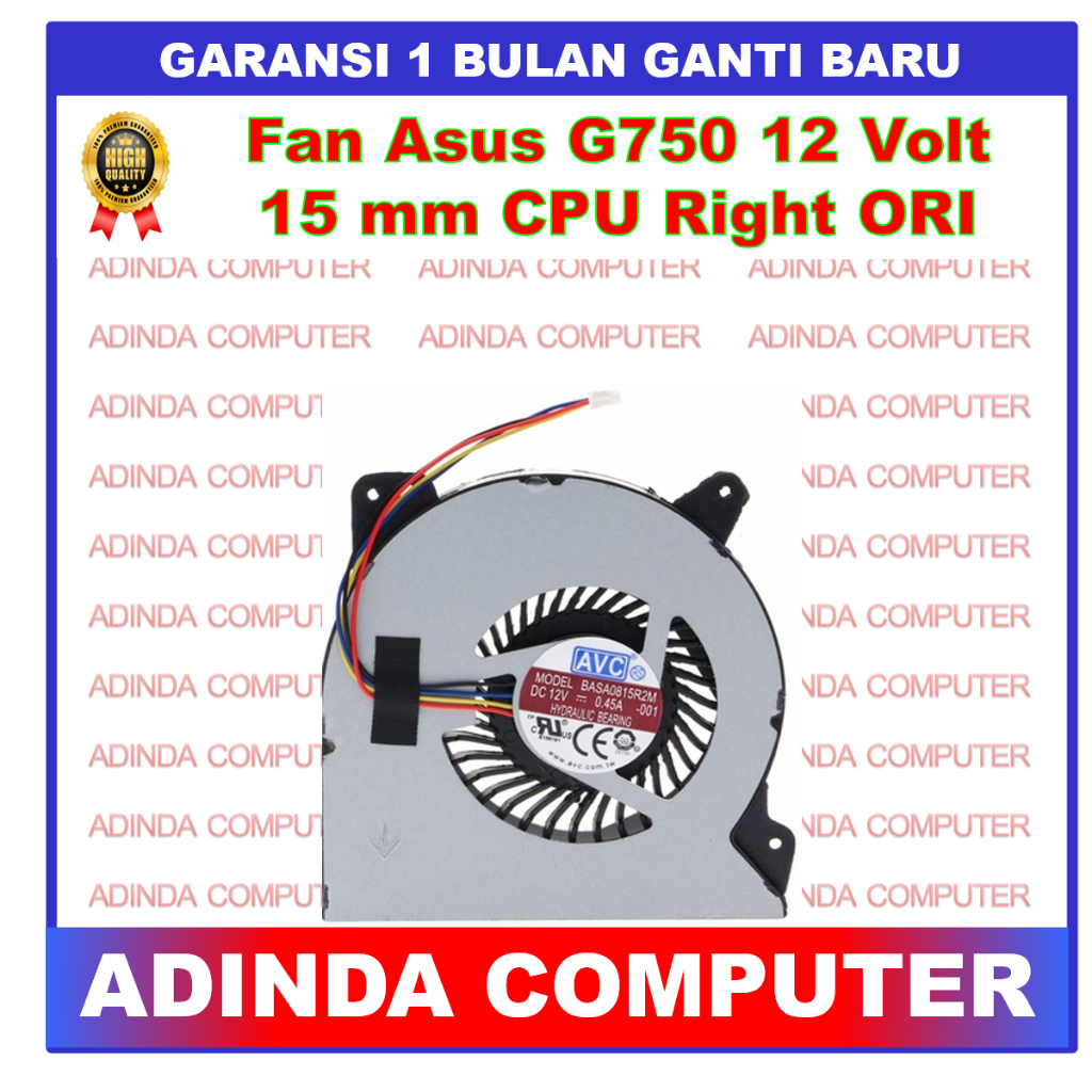 Jual Fan Asus ROG G750 G750J G750JH G750JM G750JS 12 Volt CPU Kanan ORI ...