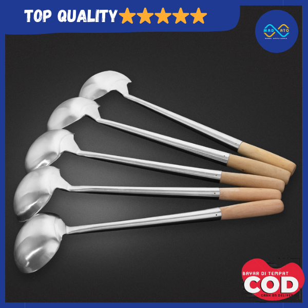 Jual Spatula Sodet Sutil Centong Stainless Besar Katel Kuali Wok Wajan ...