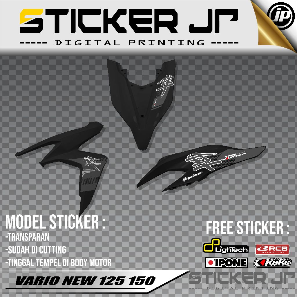 Jual Stiker Striping Vario - Sticker Motor Honda VARIO NEW 125 & 150 Bahan TRANSPARAN /UV JP010 ...