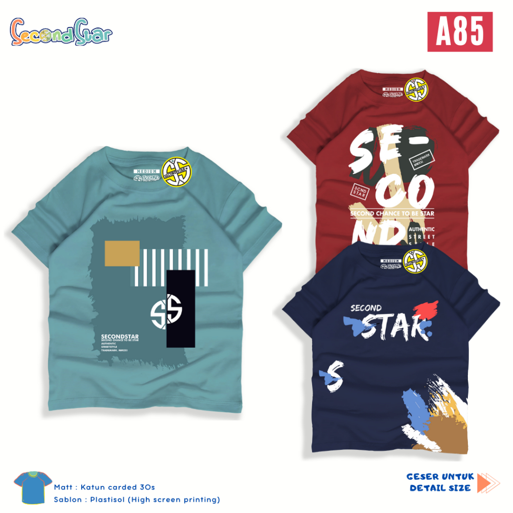 Jual Second Star Baju Kaos Distro Anak Laki laki Perempuan Premium Umur ...