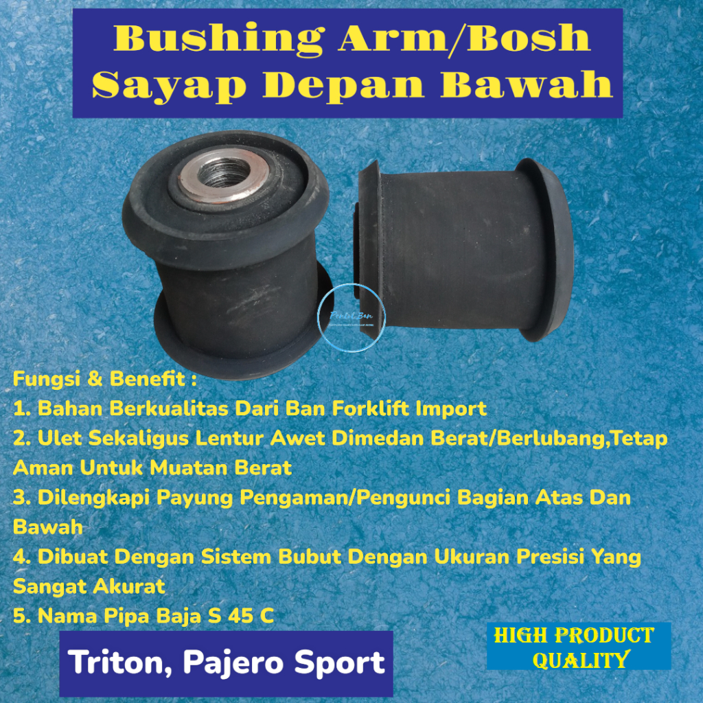Jual Karet Bushing Arm/Bosh Sayap Depan Bawah Triton Pajero Sport Harga ...