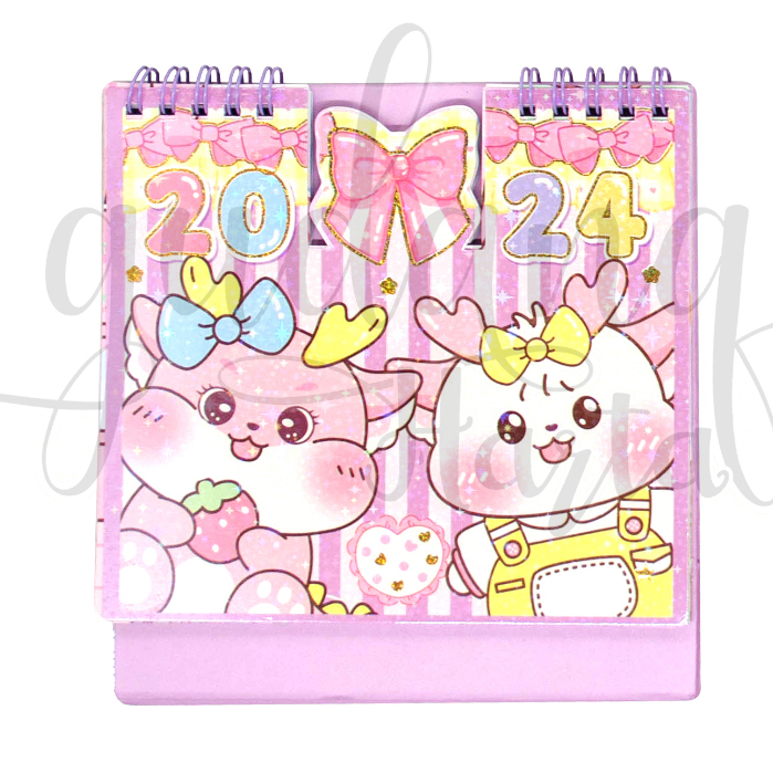 Jual Kalender Meja 2024 Kotak Cute Shimmering Calender Motif Lotso ...