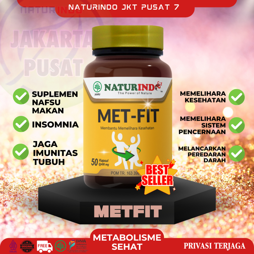 Jual Naturindo Metfit Vitamin Daya Tahan Tubuh Suplemen Obat Penambah ...