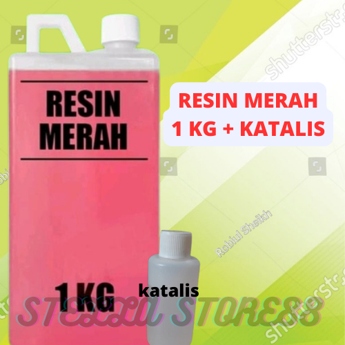Jual RESIN MERAH 1 KG + KATALIS SEPAKET | Shopee Indonesia