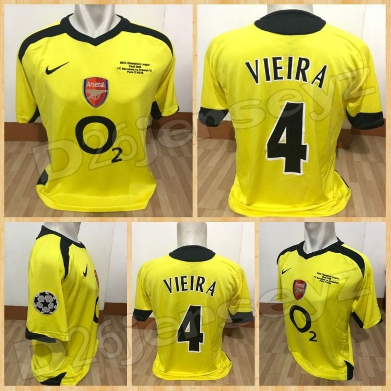 Jual Jersey RETRO Arsenall Final UcL 2006 + Cetak Nama Nomor Nameset ...