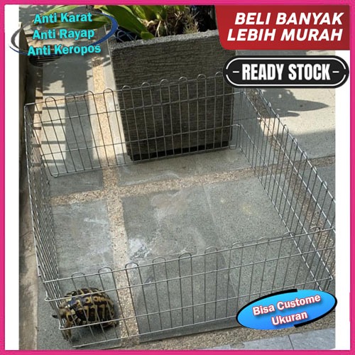 Jual Kandang Kura Kura Darat Model Sekatan Murah Dan Tahan Karat, Kerangkeng Kura2 | Shopee ...