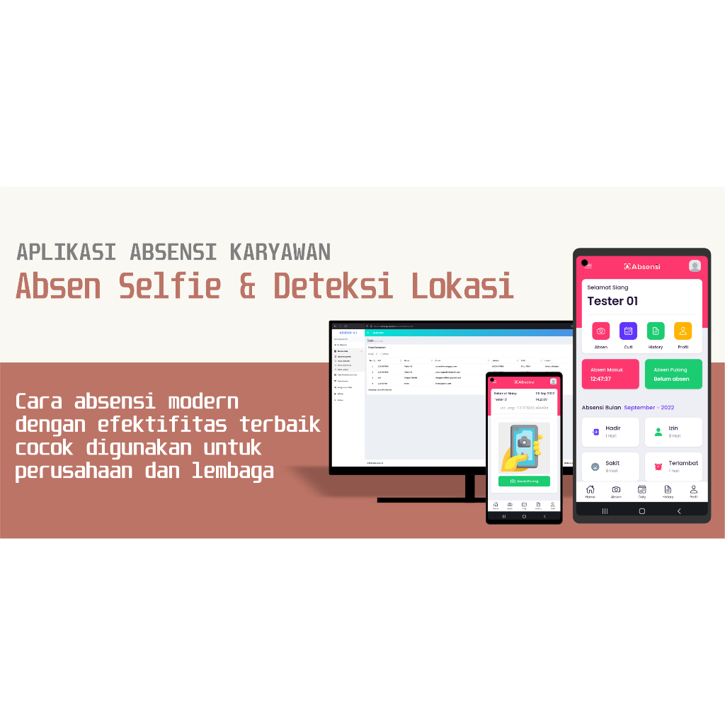 Jual APLIKASI ABSENSI FOTO V.3.2 KOORDINAT LOKASI DENGAN LOCK RADIUS ...