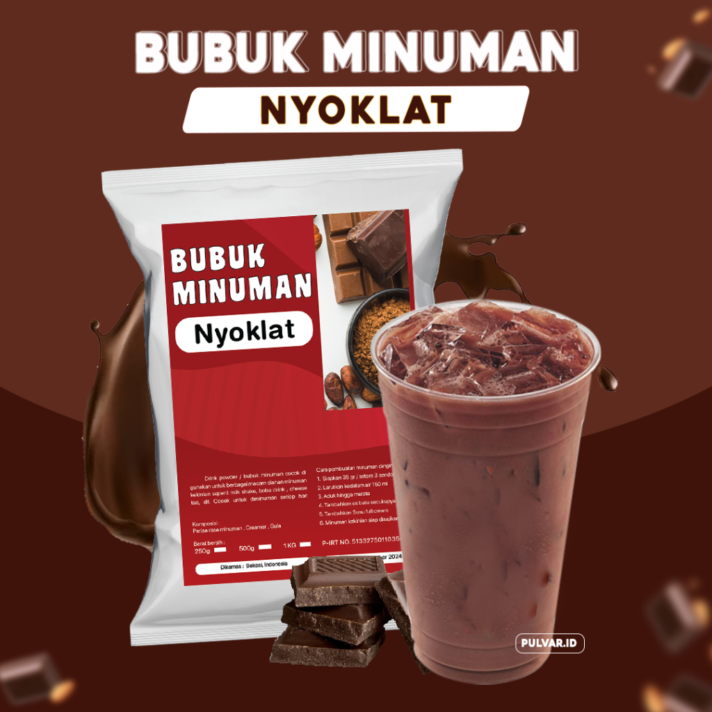 Jual BUBUK MINUMAN RASA NYOKLAT 1KG / SERBUK MINUMAN NYOKLAT 1KG ...