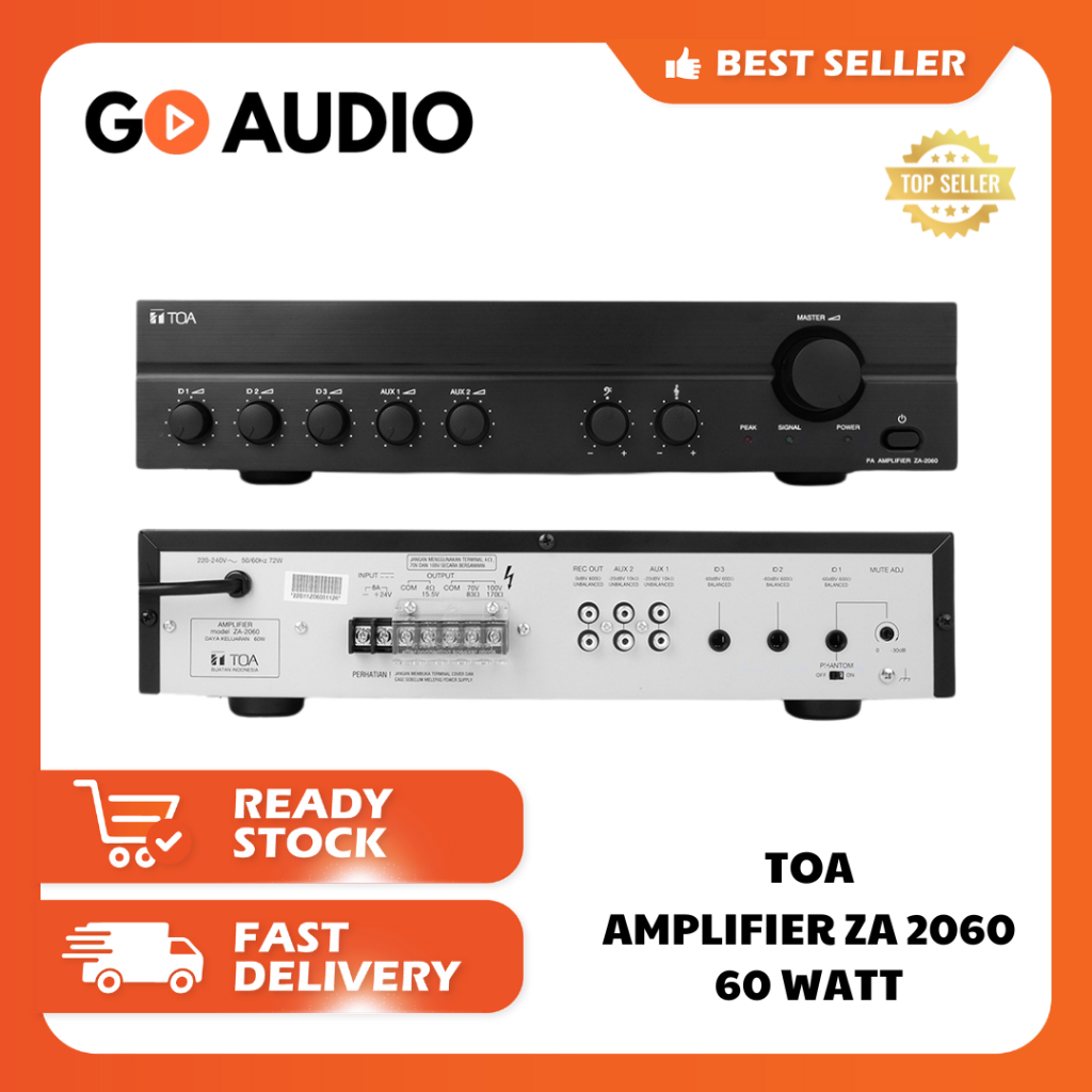 Jual TOA | Amplifier ZA 2060 60Watt Original | Amplifier Speaker Passive | Shopee Indonesia