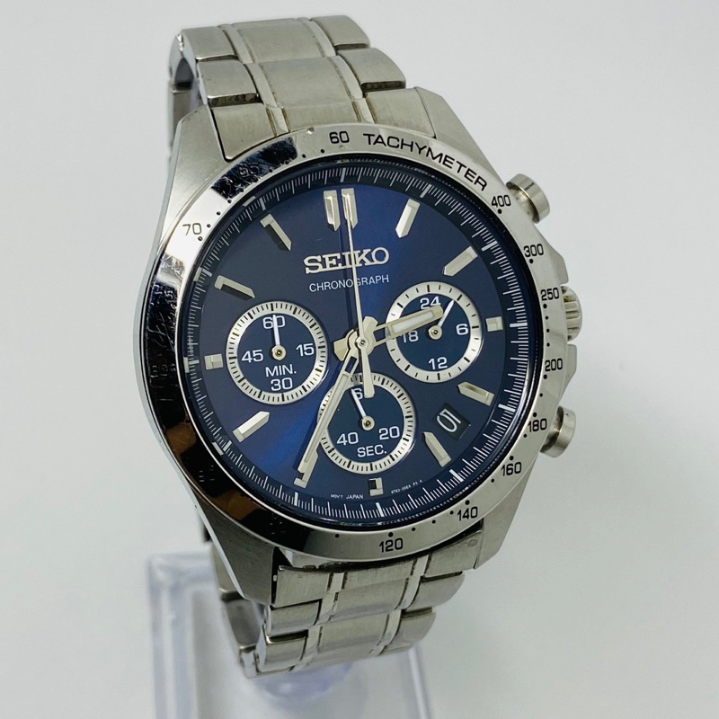 Jual Seiko 8T63-00D0 SBTR Chronograph Blue Dial | Shopee Indonesia
