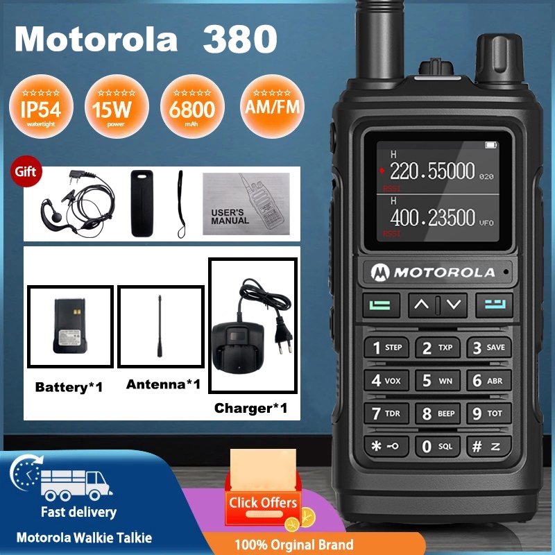 Jual HT Motorola Walkie Talkie Jarak Jauh 20KM HX380 Dual Band VHF/UHF ...